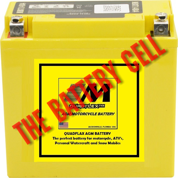 MBT14B4 Motorcycle 12v QUADFLEX AGM BATTERY - The Battery Cell